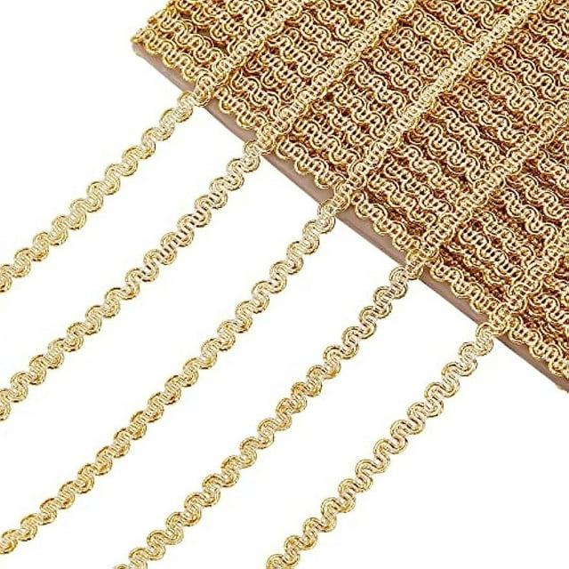 21.87 Yards Polyester Braid Trim Gold Lace Trim Line Wave Pattern Gimp ...