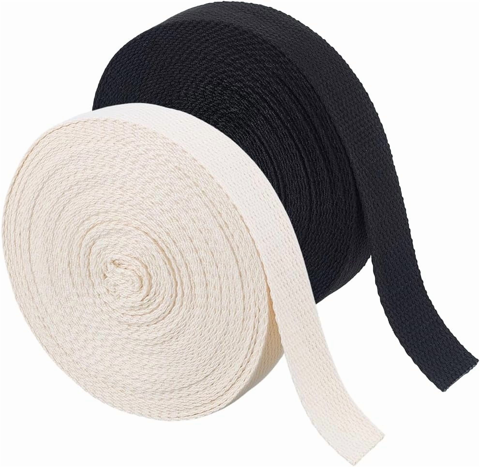 21.87Yards 2 Colors Cotton Webbing Strap 1 inch Flat Weave Webbing ...