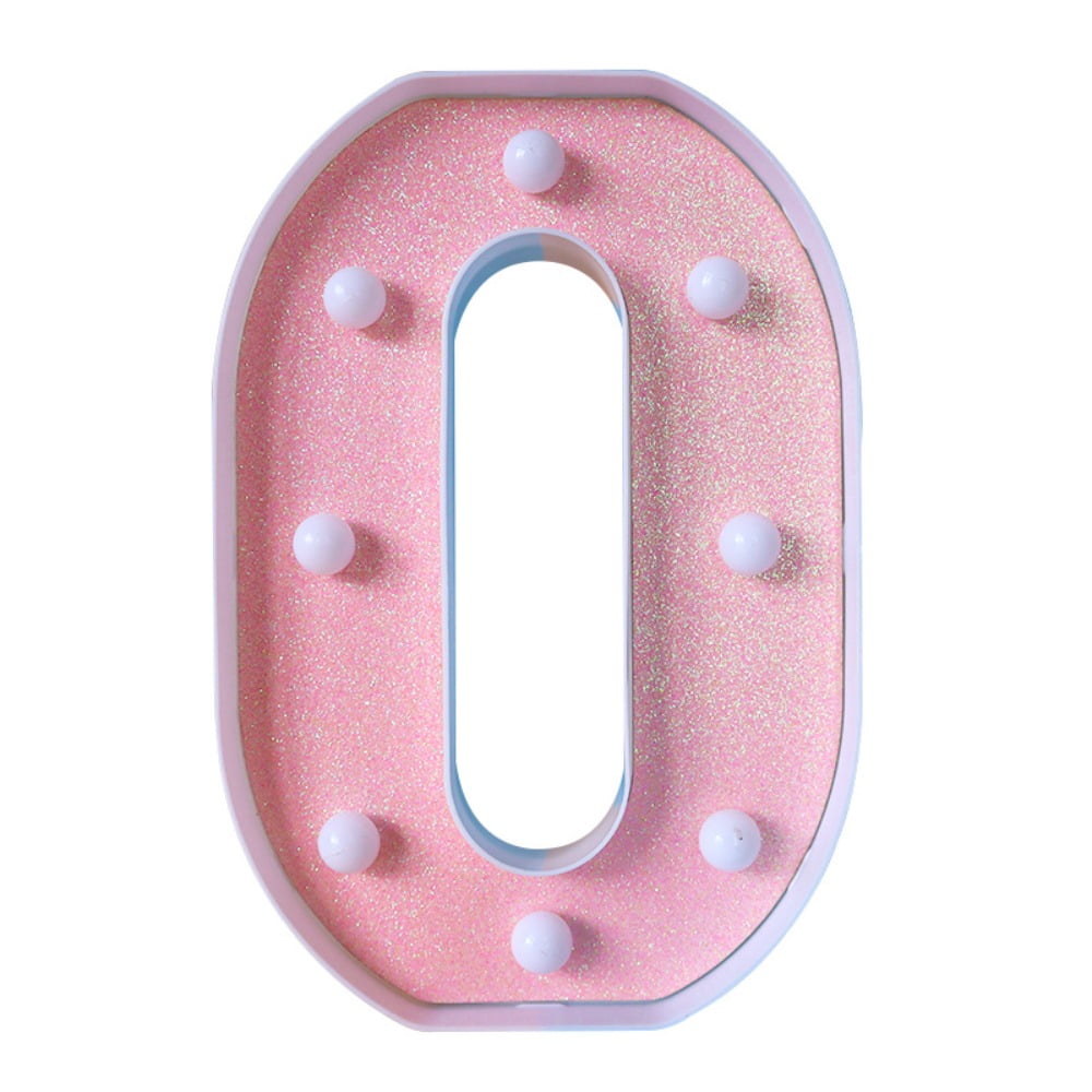 21.8CM Pink Led Letter Light Up Marquee Sign for Christmas Birthday ...