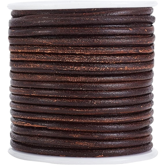 21.9 Yards Genuine Round Leather String Cord 3mm Rope for Jewelry ...