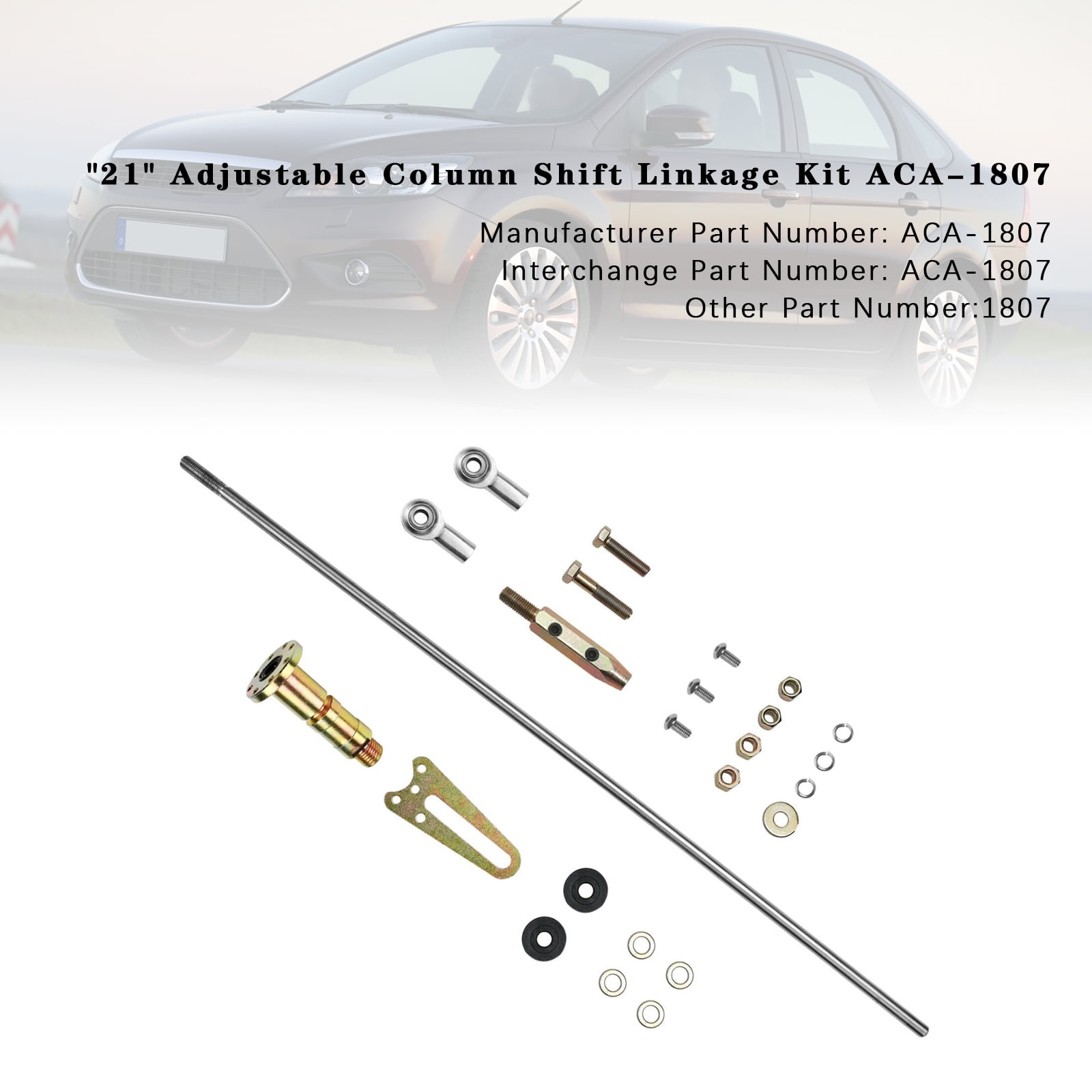 21" Adjustable Column Shift Linkage Kit ACA-1807 for AOD Ford ...