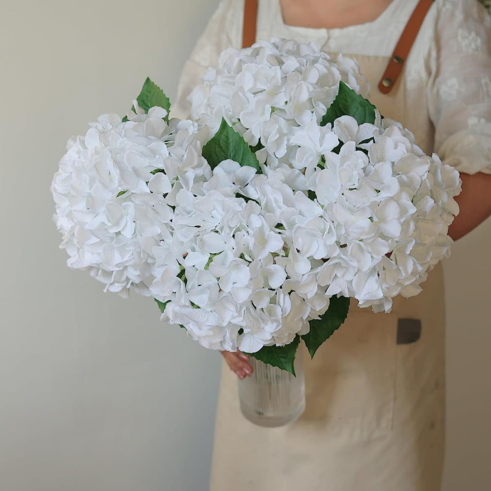 21" Artificial Flower Hydrangea Bush,5 Packs Hydrangea Bouquet Decor ...