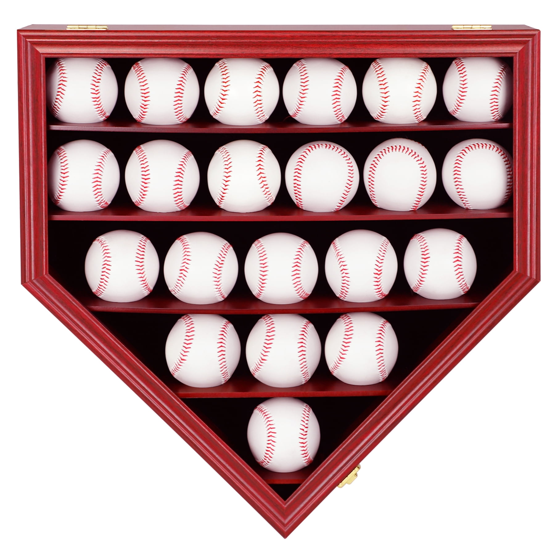 21 Baseball Display Case Wall Mount Clear View Anti Fade， with Lockable ...