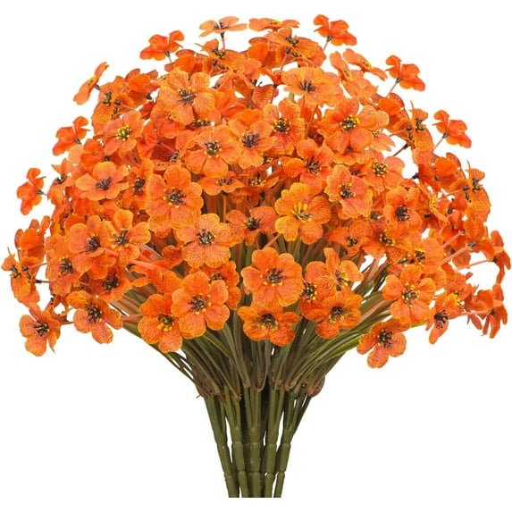 21 Bundles Outdoor Artificial Flowers UV Resistant Fake Silk Flowers No ...