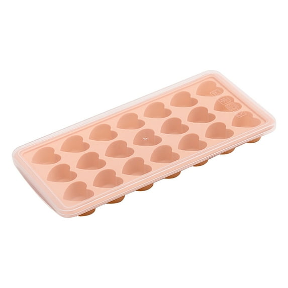 21-Cavity Heart-Shaped Ice Cube Tray - BPA-Free Food Grade Silicone ...