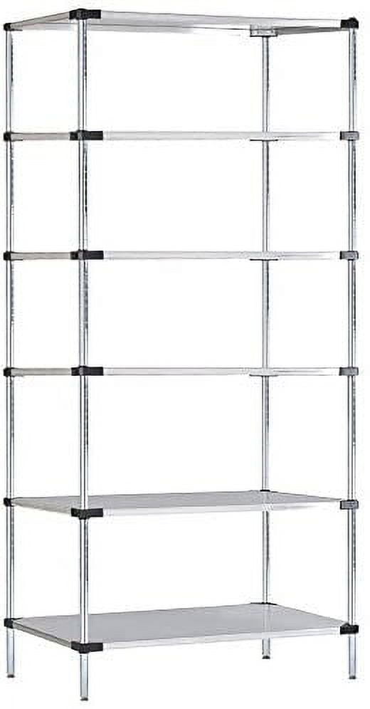 21" Deep x 30" Wide x 63" High 6 Tier Stainless Steel Solid Starter ...