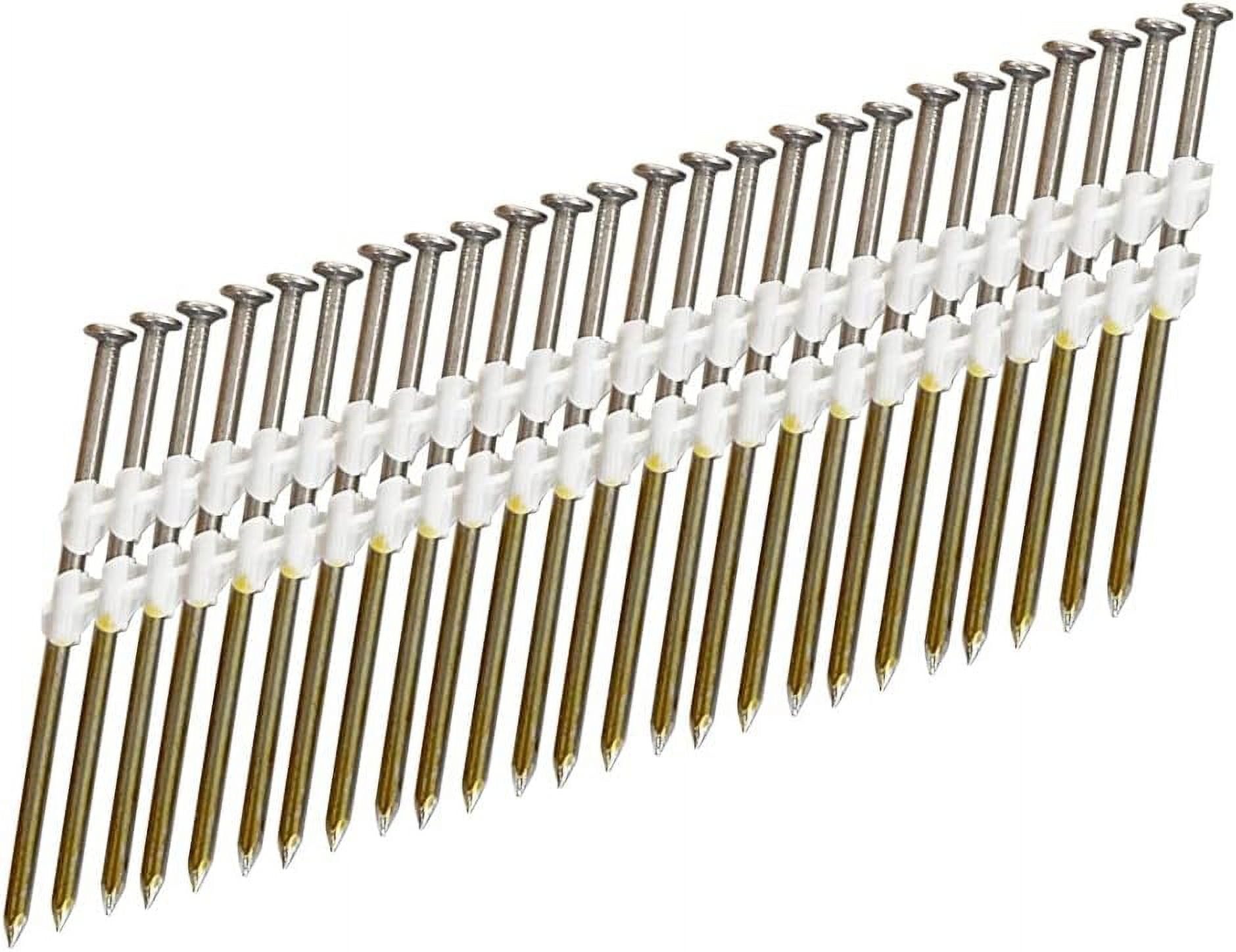 21 Degree Framing Nails, 3-1/4-Inch x 0.131-Inch Round Head Plastic Collated Framing Nails ...
