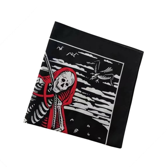 21'' Elaborate Skeleton Pattern Hair Scarf Hip Hop Turban Women Head ...