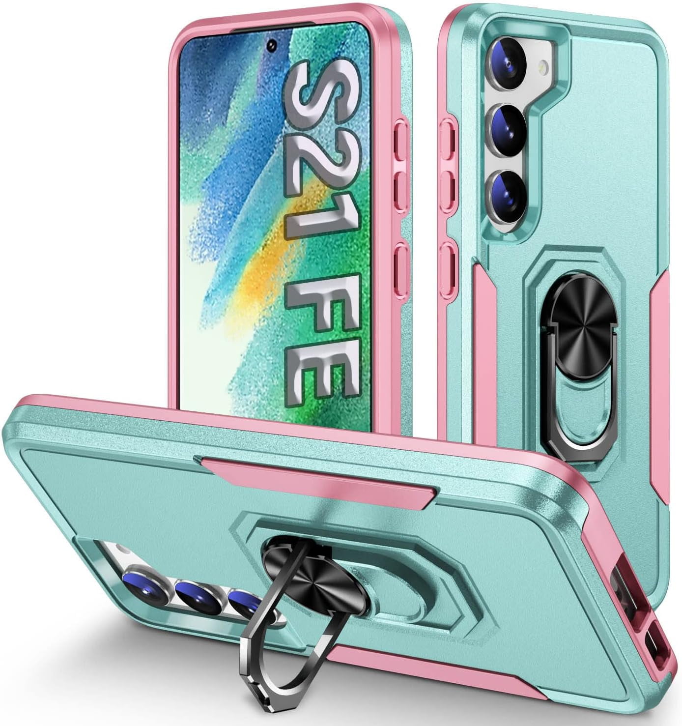 21 FE Case: for S21 FE Phone Case for S21 FE 5G Case with Kickstand ...