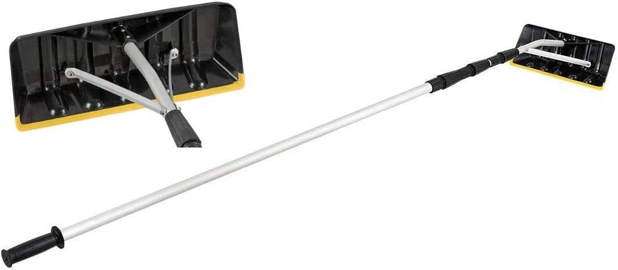 21 Feet Adjustable Roof Snow Rake with Large Blade Telescoping Scratch ...