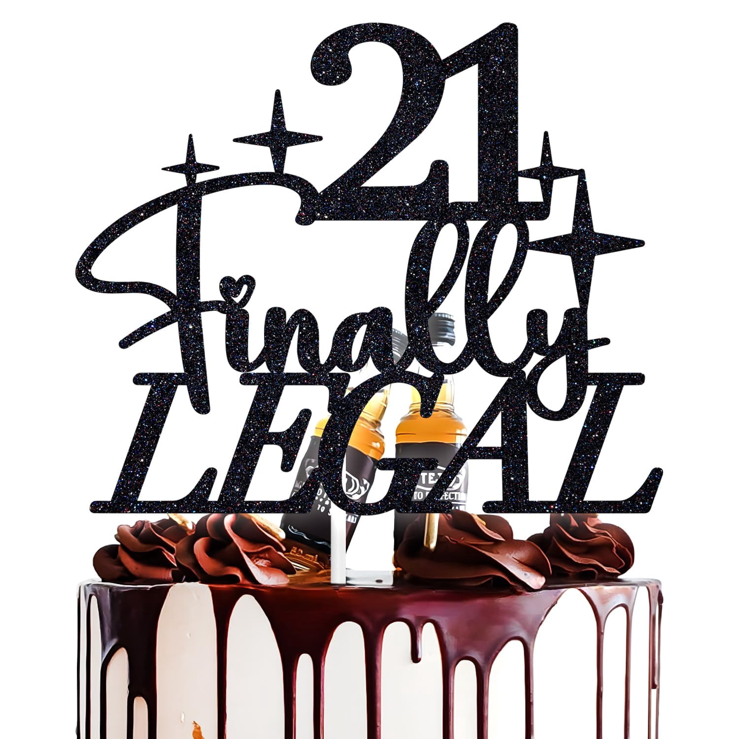 21 Finally Legal Cake Topper, Rip Fake H2FSDID, Cheers & Beers to 21 ...