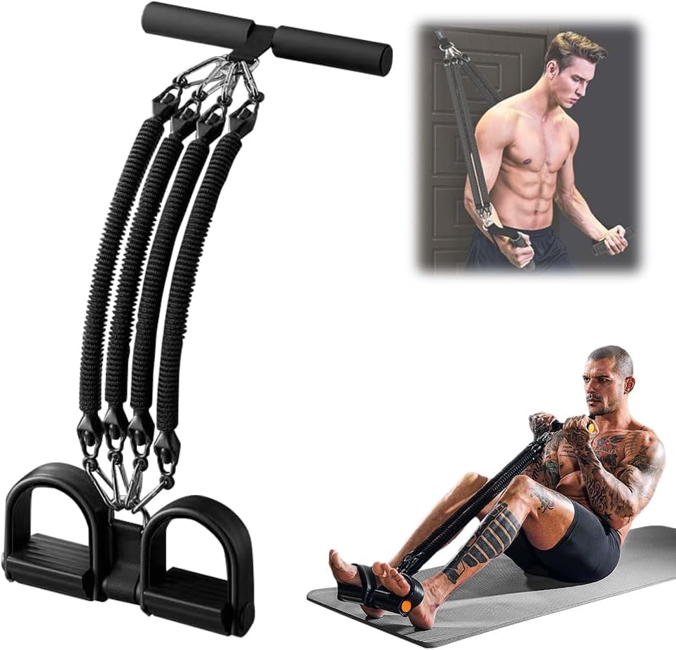 21 Fitness Resistance Bands-4 Tube Pedal Ankle Puller, 2025 New Pedal ...