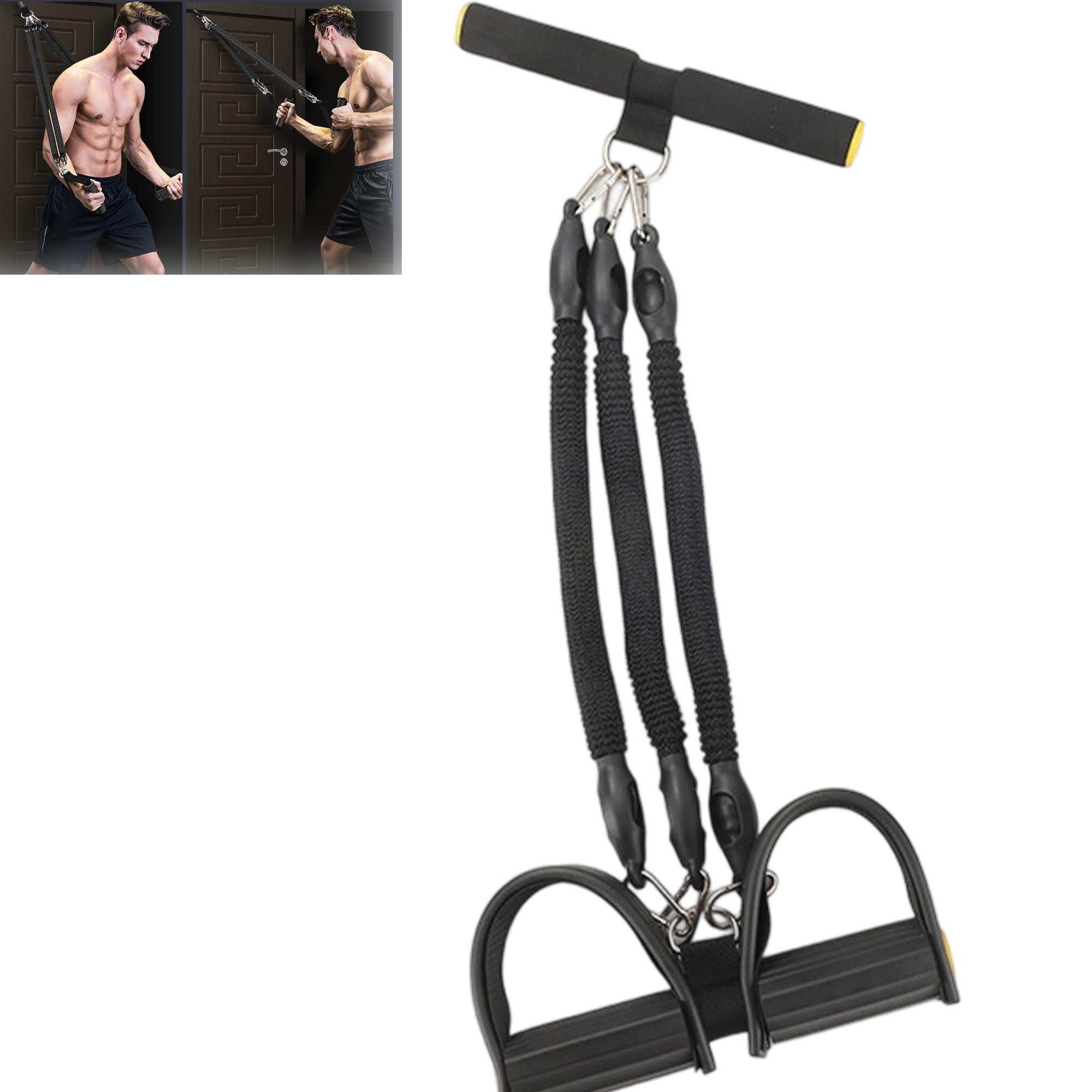 21 Fitness Resistance Bands-4 Tube Pedal Ankle Puller, 2025 New Pedal ...