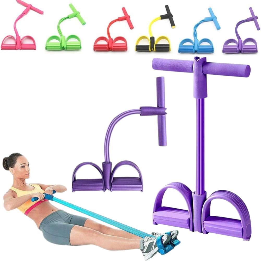 21 Fitness Resistance Bands-4 Tube Pedal Ankle Puller,2025 New Stretch Bands,Multifunctional ...