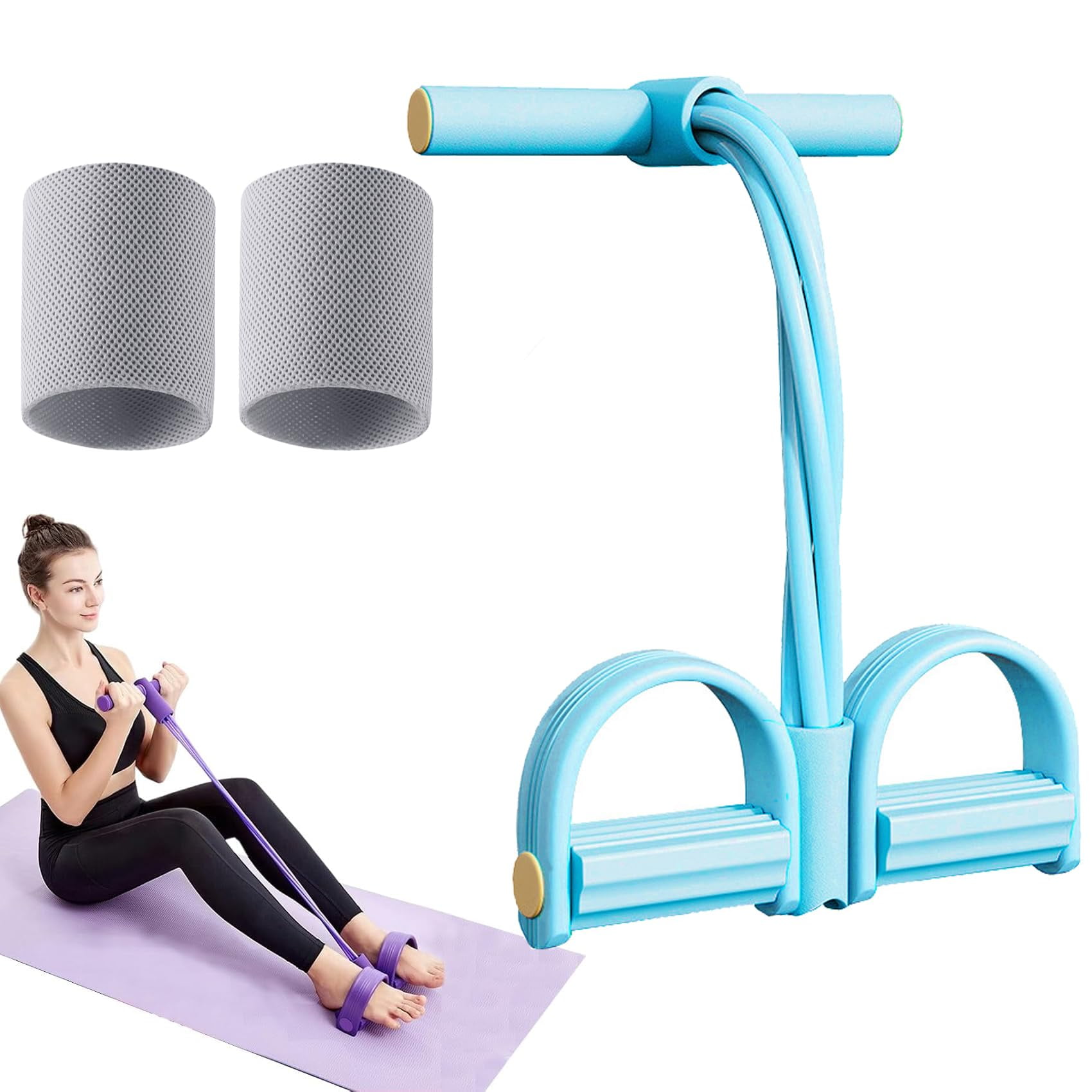 21 Fitness Resistance Bands-4 Tube Pedal Ankle Puller, 2025 Premium ...