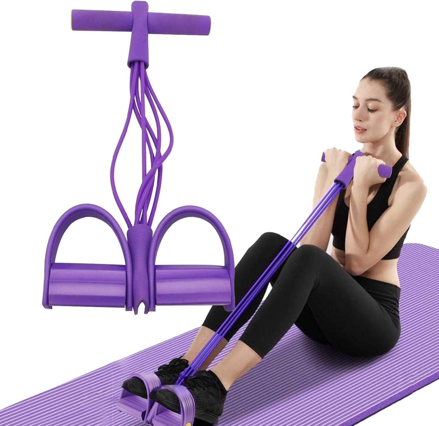 21 Fitness Resistance Bands-6 Tube Pedal Ankle Puller,Multifunction ...