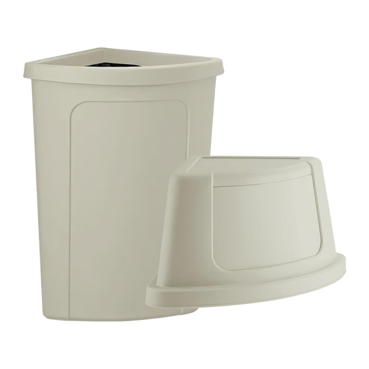 21 Gallon Corner Kitchen Waste Bin with Lid, Commercial Heavy-Duty ...