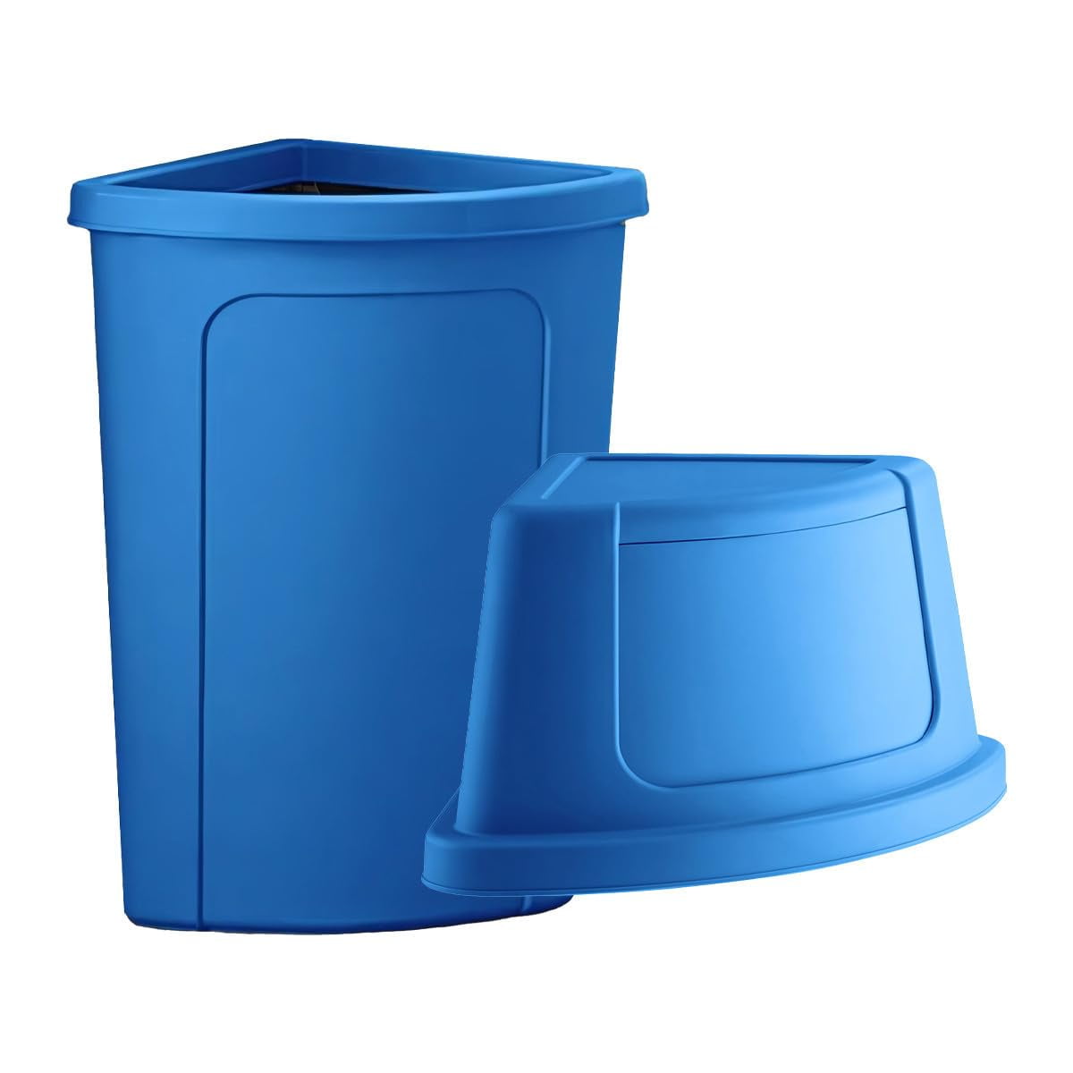 21 Gallon Corner Kitchen Waste Bin with Lid, Commercial Heavy-Duty ...