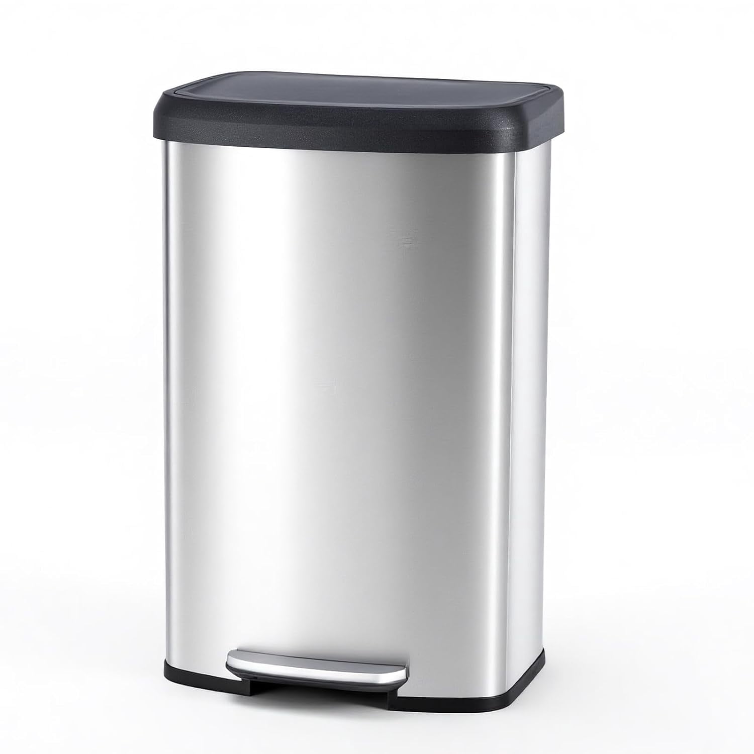 21 Gallon Kitchen Trash Can (80 L), Stainless Steel Garbage Can with ...