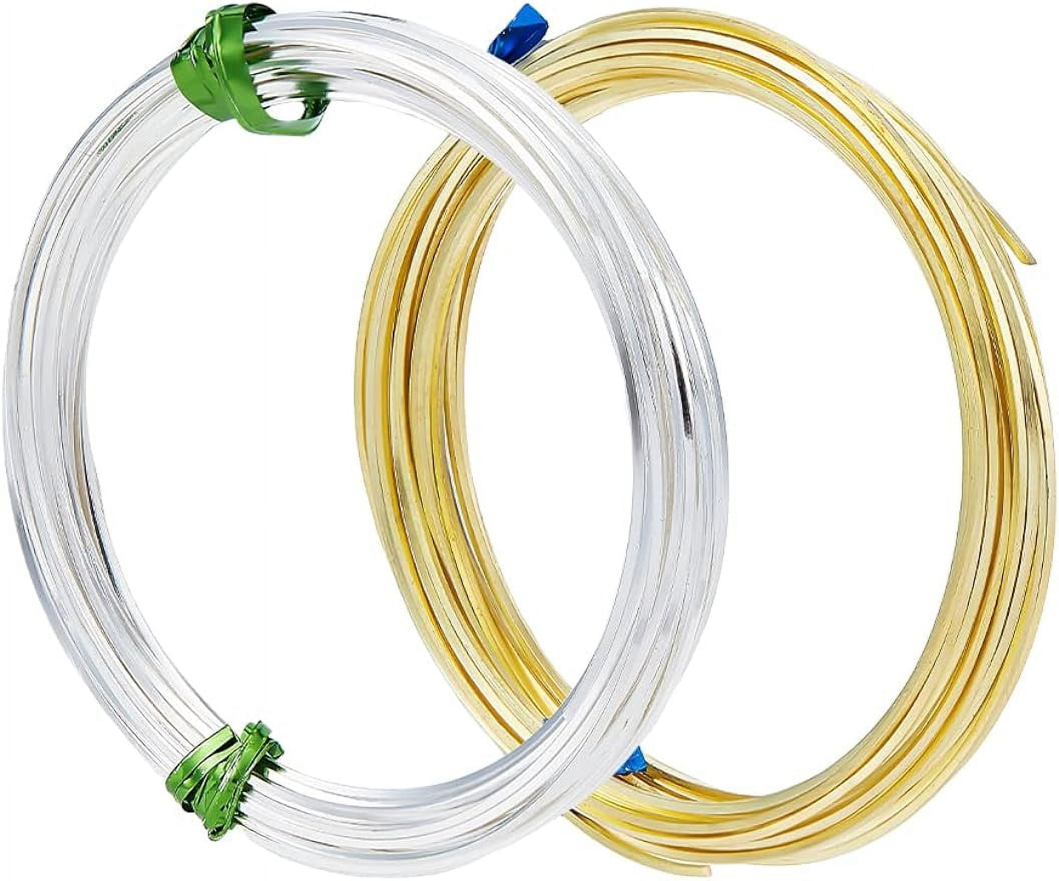 21 Gauge Square Brass Wire 16 Feet Gold and Silver Wire Bendable Metal Craft Wire Square Jewelry ...