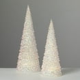21"H and 17"H Sullivans LED Confetti Cone Tree - Set of 2, Multicolored ...