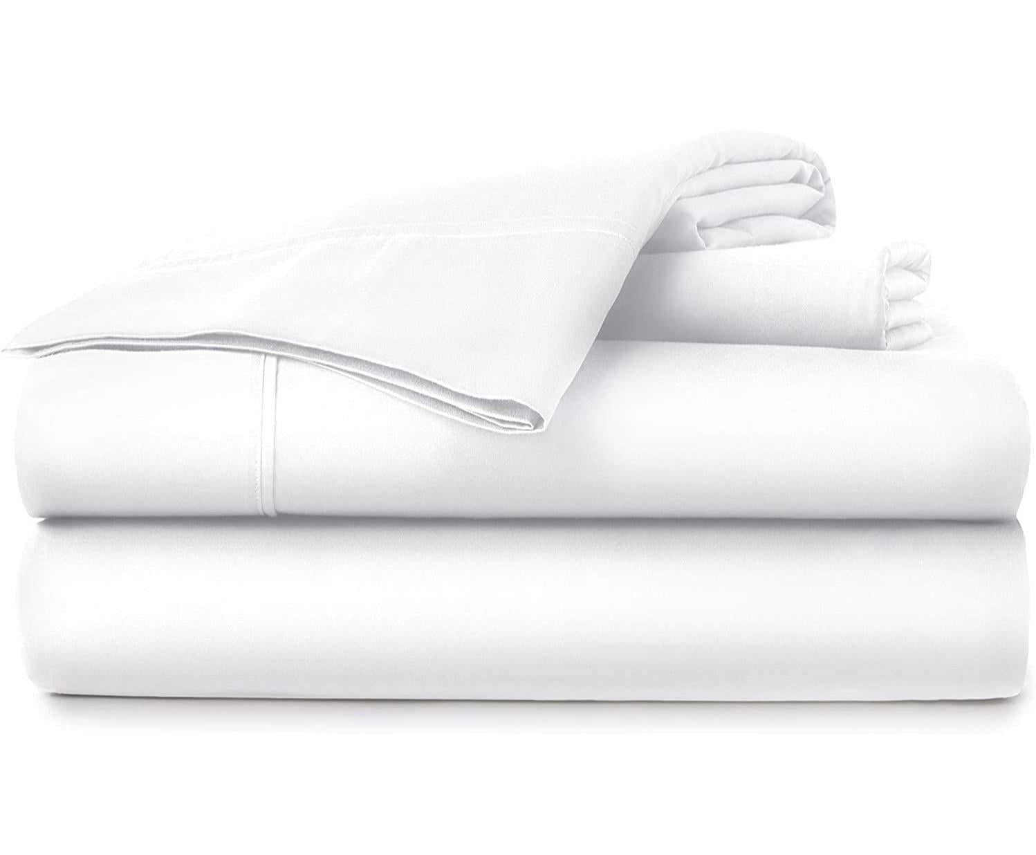21-INCH EXTRA DEEP POCKETS - Pure Organic Cotton Percale Sheets - Full ...