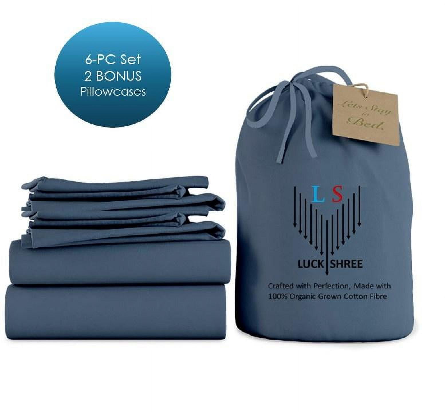 21-INCH EXTRA DEEP POCKETS -Queen Organic 800-TC Cotton 6-PC Sheet Set ...