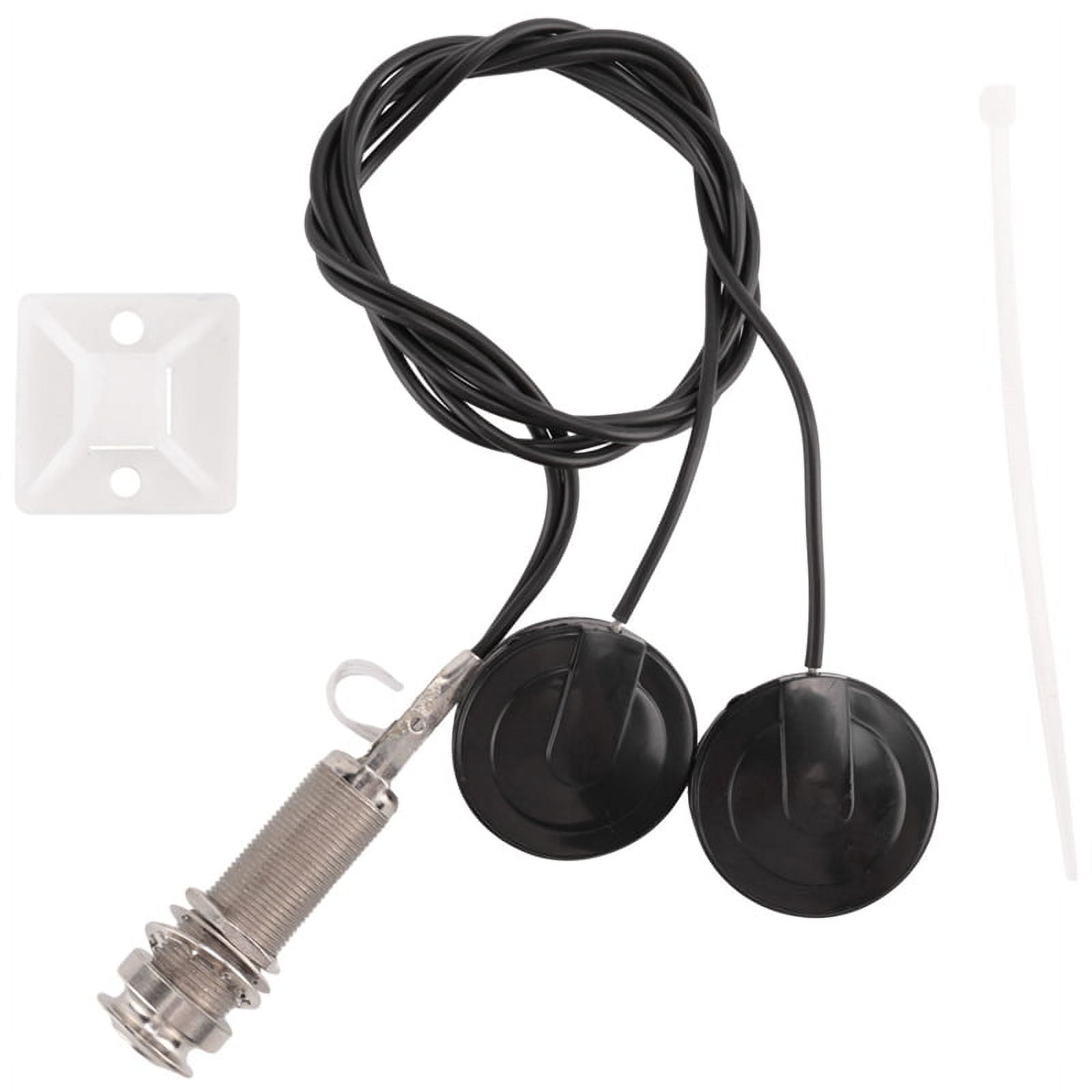21-INCHES Wire Length 1/4 Inch Output Jack 2 In 1 Piezo Pickup Disc ...