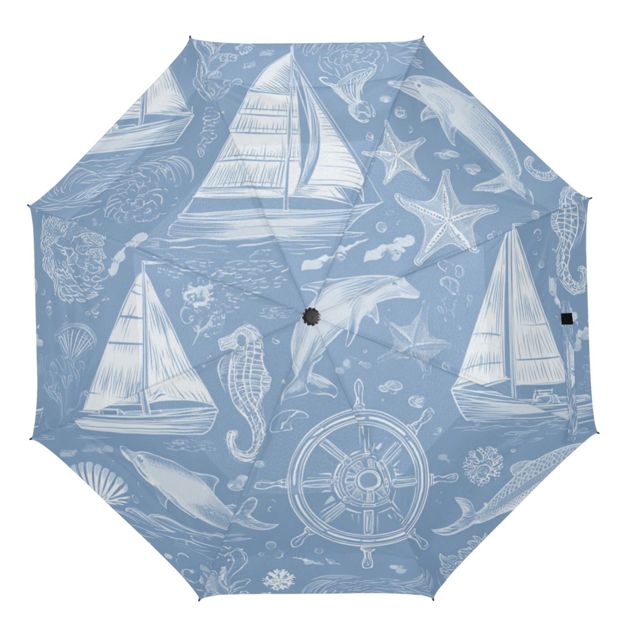 21" Inch Auto Open Close Folding Umbrella Windproof Waterproof Full ...