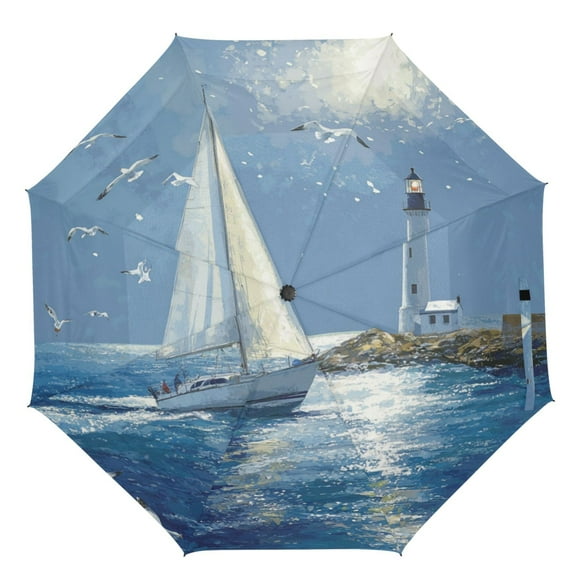 21" Inch Auto Open Close Folding Umbrella Windproof Waterproof Full ...