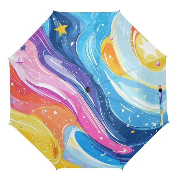 21" Inch Auto Open Close Folding Umbrella Windproof Waterproof Full ...