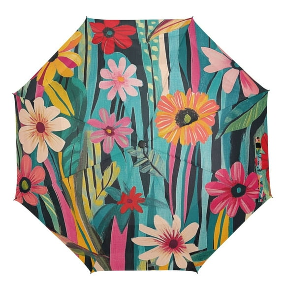 21" Inch Auto Open Close Folding Umbrella Windproof Waterproof Full ...