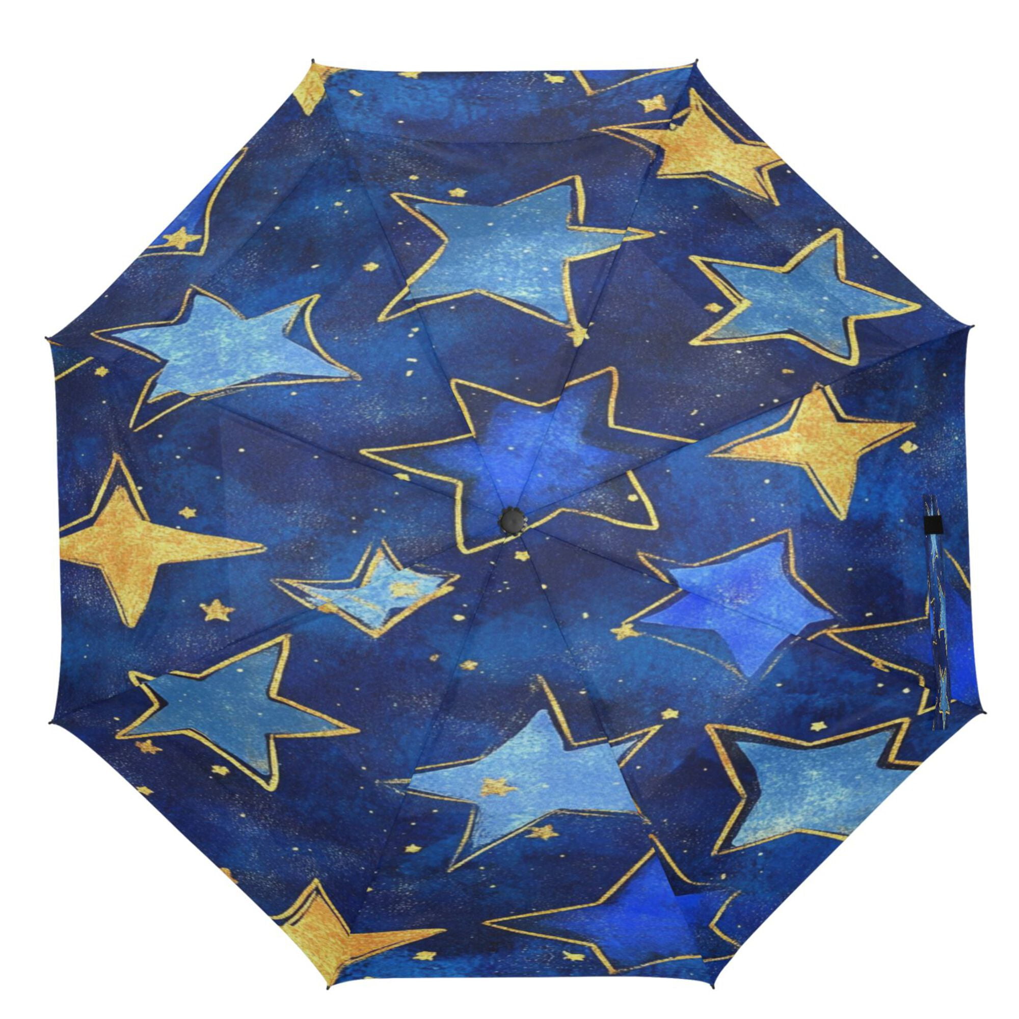 21" Inch Auto Open Close Folding Umbrella Windproof Waterproof Full ...