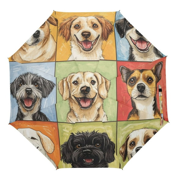 21" Inch Auto Open Close Folding Umbrella Windproof Waterproof Full ...