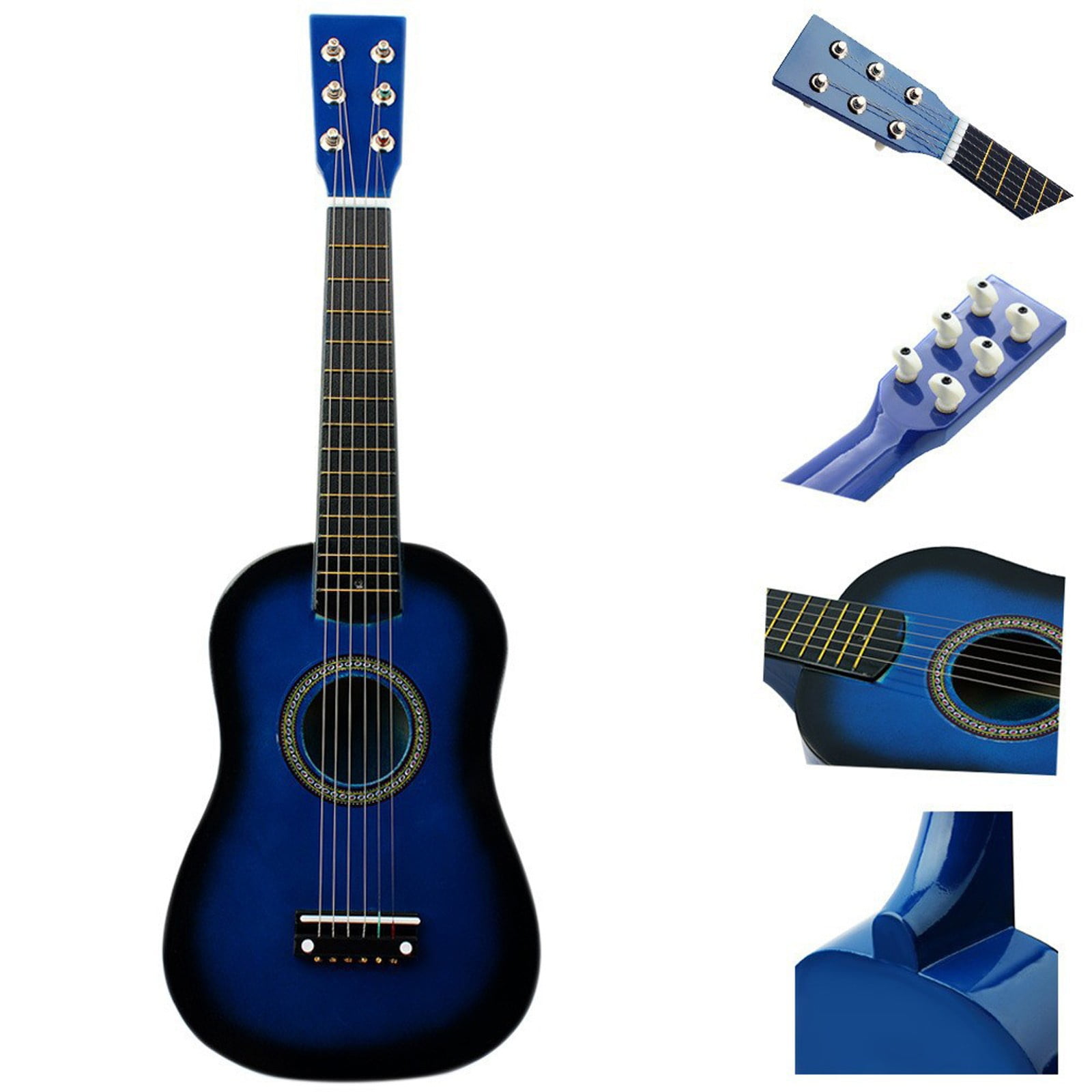 21 Inch Classical Guitar 6 String Folk Acoustic Kids Beginners Guitar ...