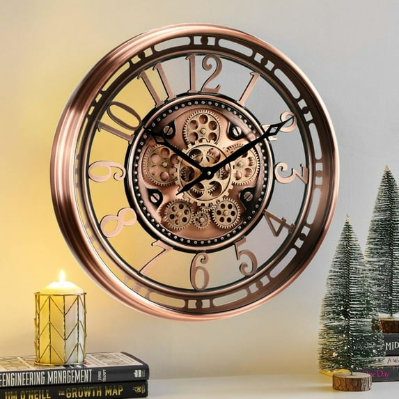 21 Inch Moving Gear Wall Clock for Modern Farmhouse Living Room Decor ...