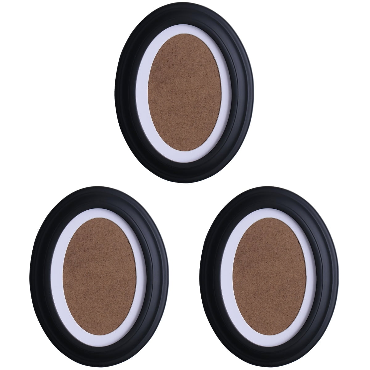 Eease Vintage Wood Picture Frame Set for Wall Decor - 3pcs 7 Inch Oval ...