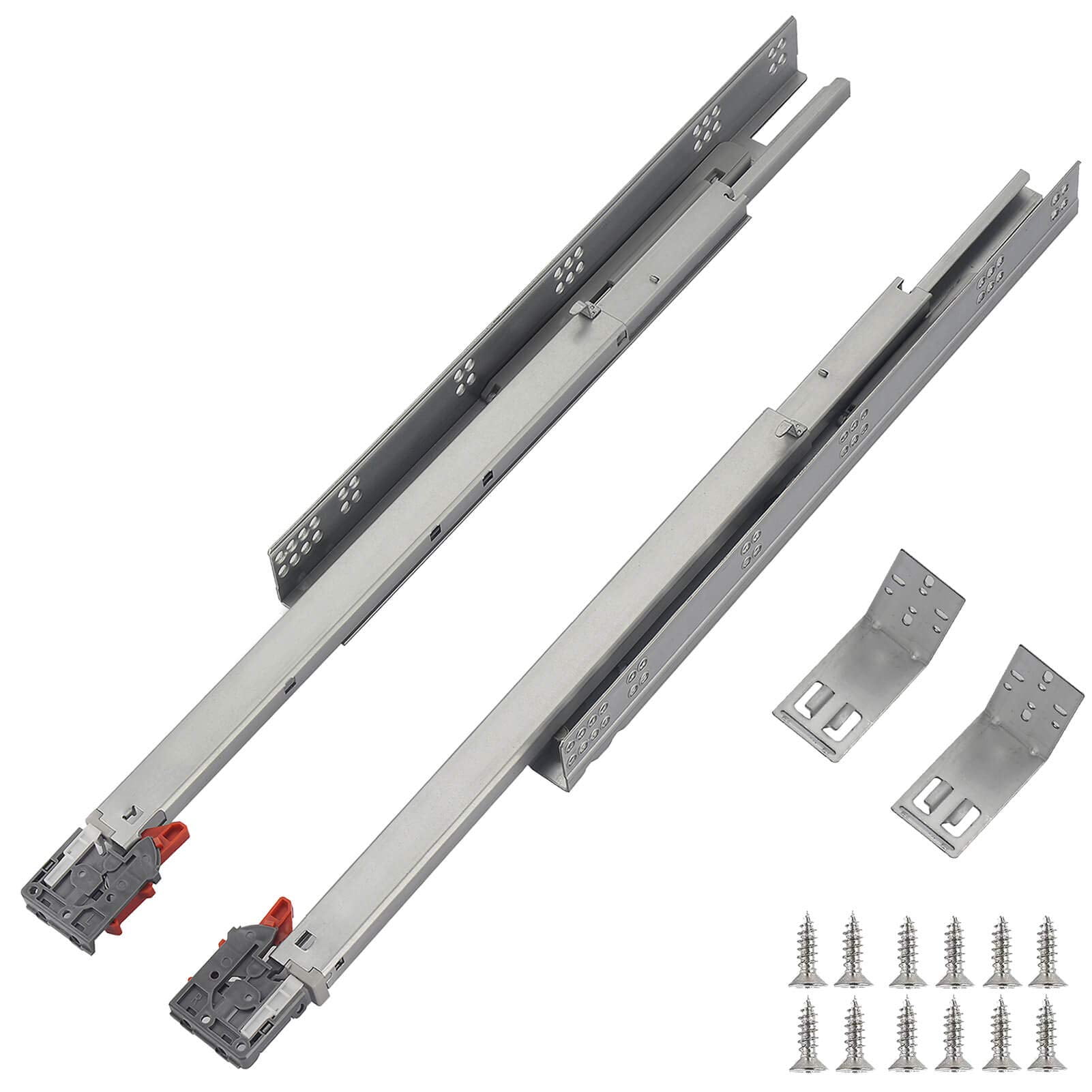 21 Inch Undermount Drawer Slides 1 Pair Full Extension Soft Close ...