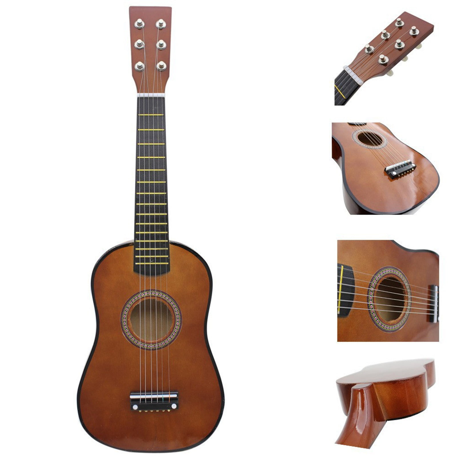 21-Inch Wooden Acoustic Guitar for Kids, 6-String Folk Beginner Guitar ...