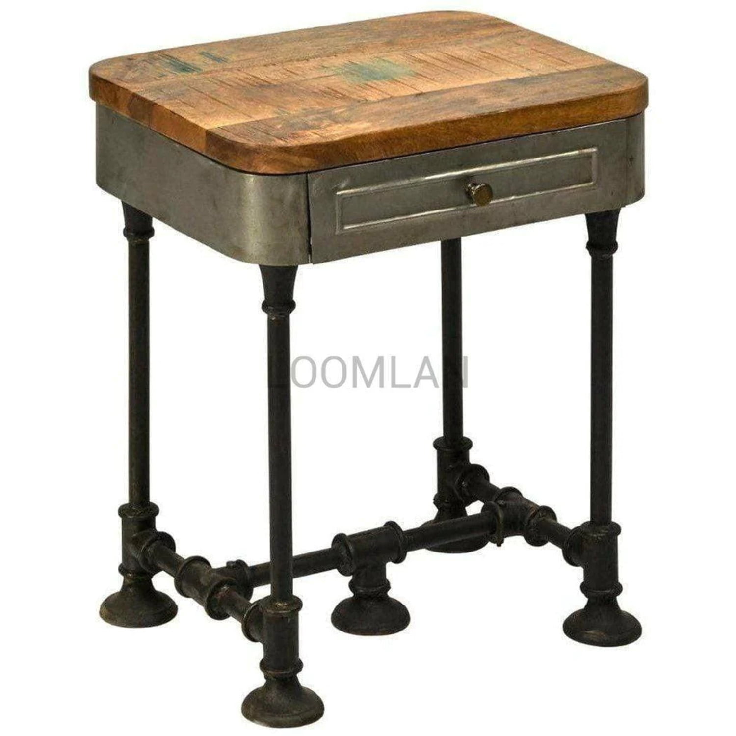 Industrial Pipe End Table