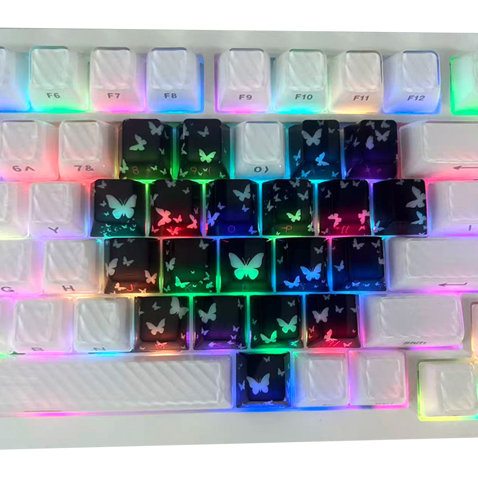 21 Keys Butterfly Ergonomic Keycaps Mechanical Keyboard Keycaps for ...