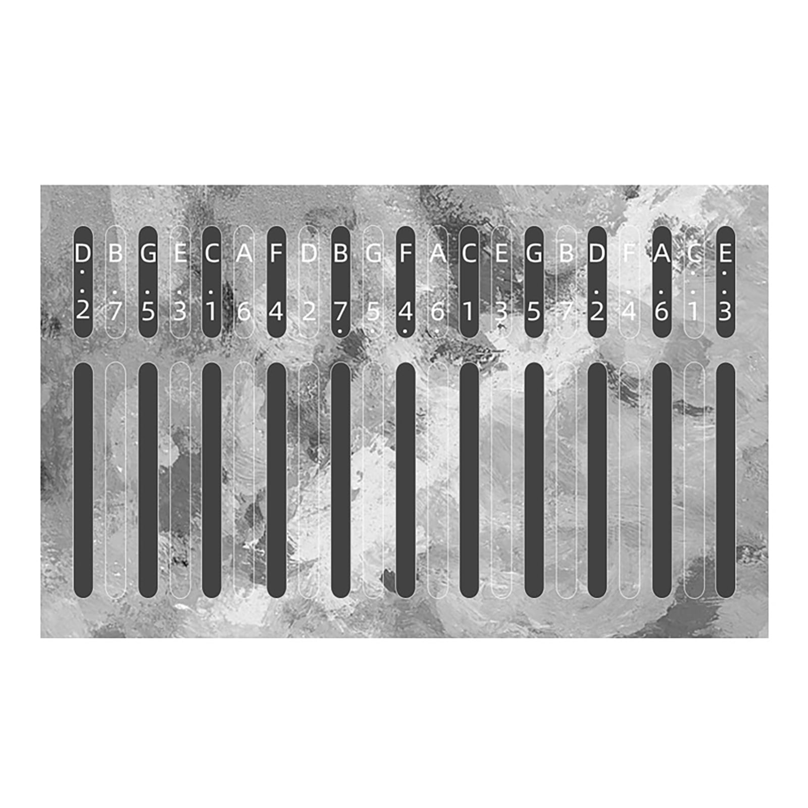 21 Keys Kalimba Sticker Thumb Piano Decal Learning Sticker Sticker for ...