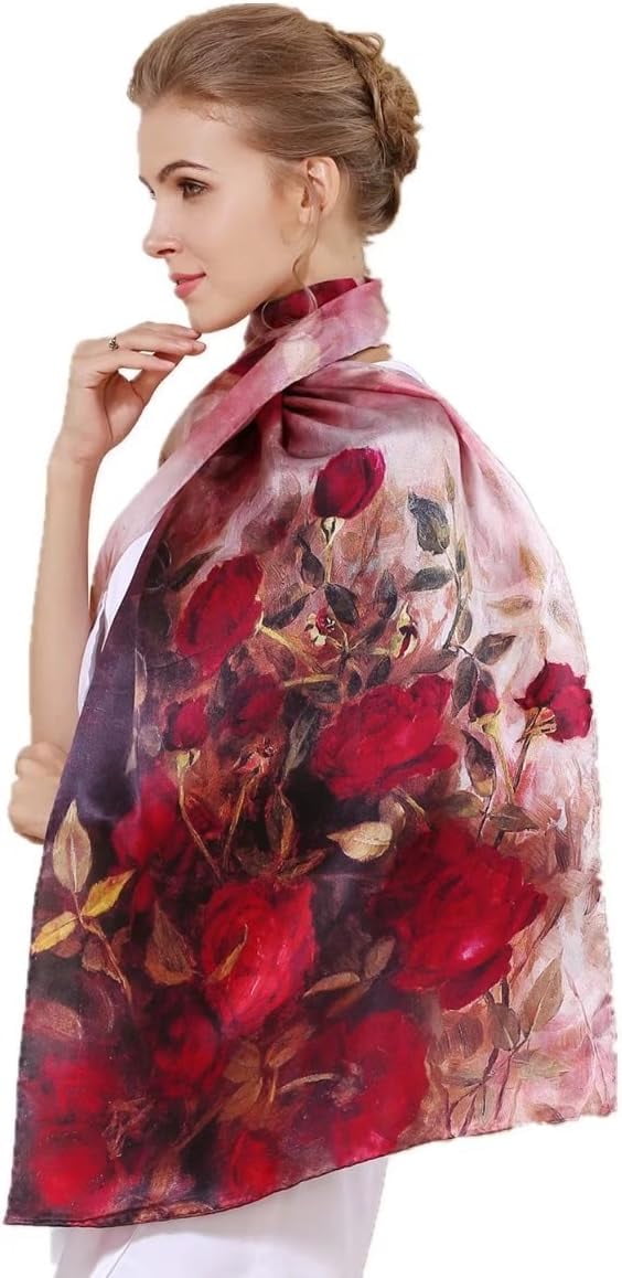 21”Large Silk Hair Scarf for Women - 1 Pcs Satin Head Scarf Square Hair ...