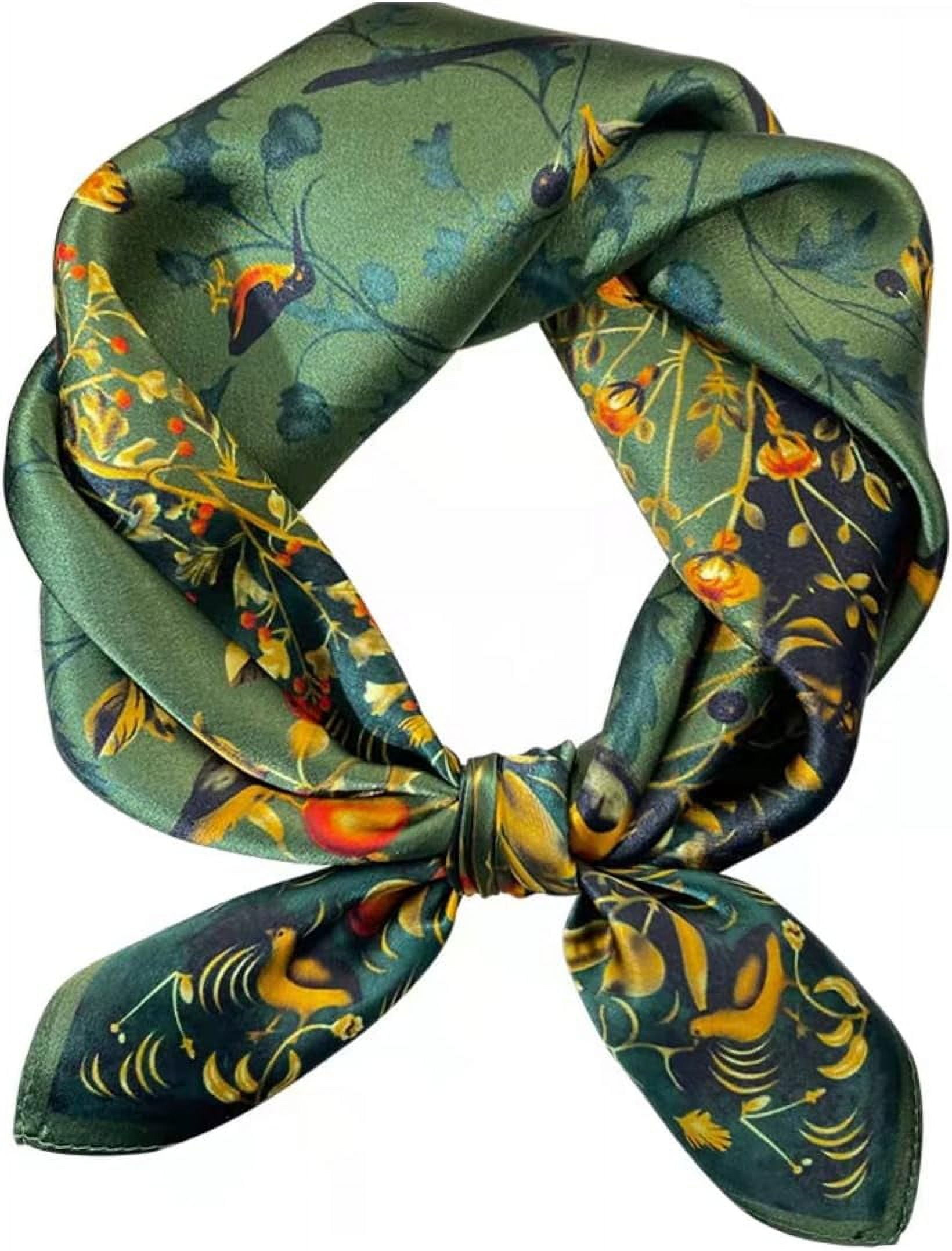 21”Large Silk Hair Scarf for Women - 1 Pcs Satin Head Scarf Square Hair ...