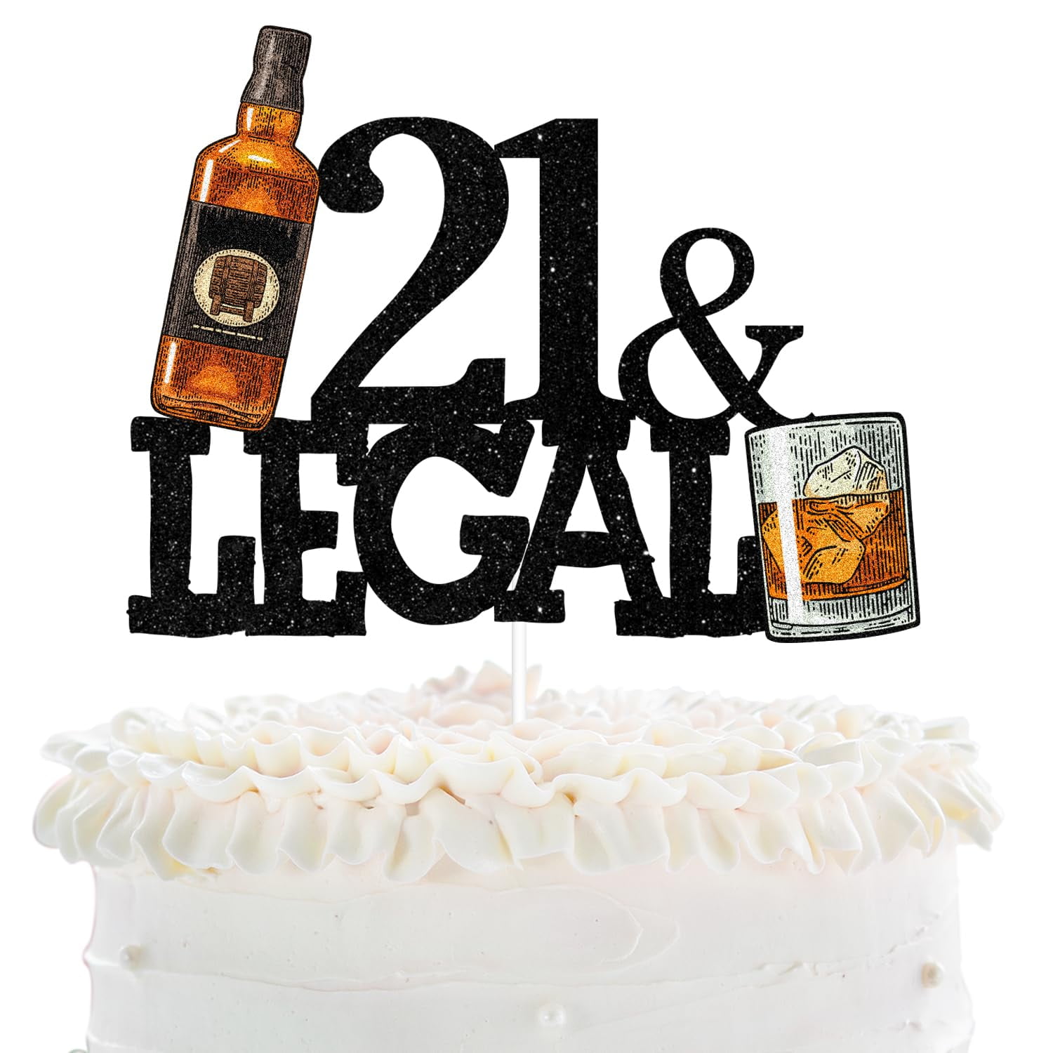 21 & Legal Happy BDF32 21st Birthday Cake Topper - Finally Legal ...