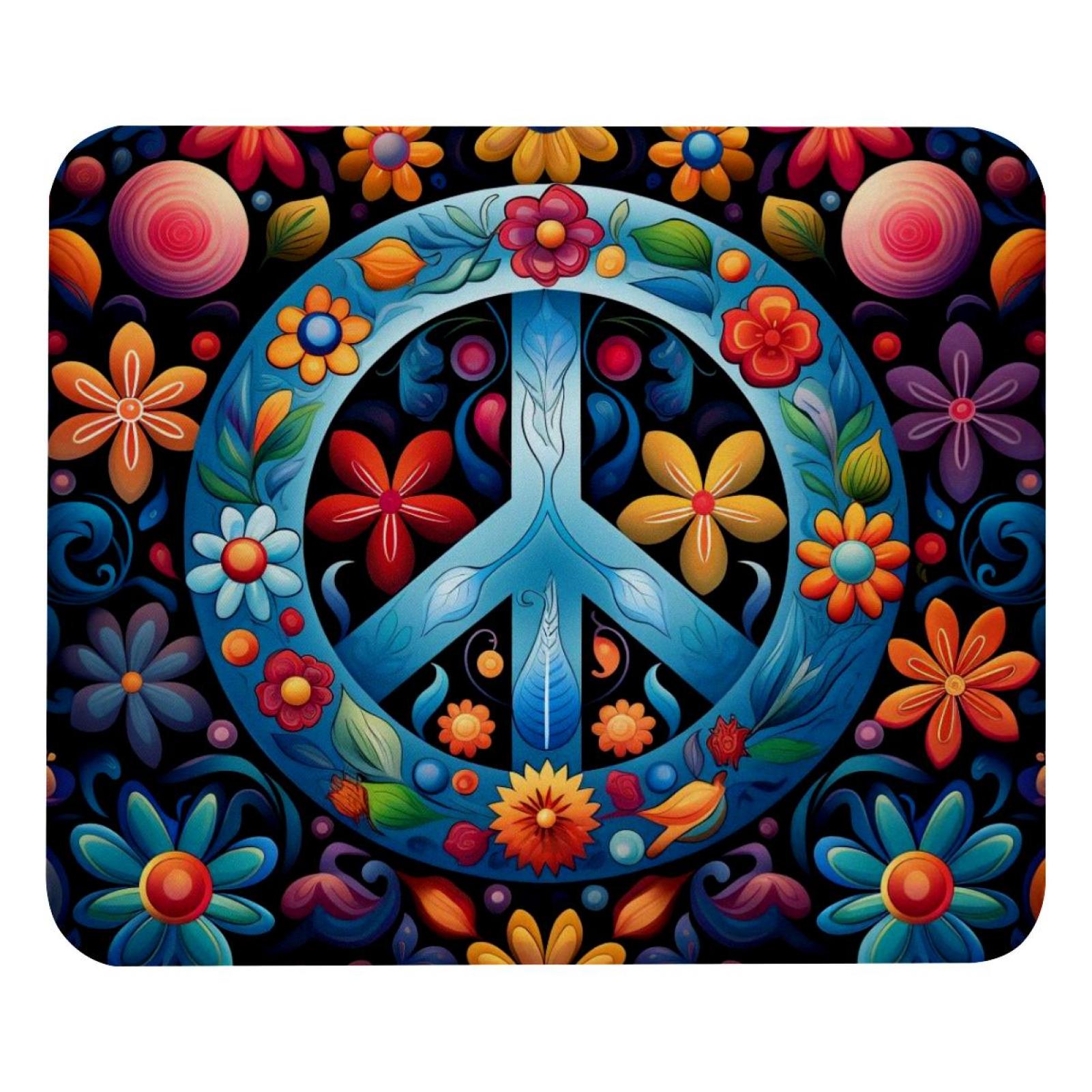 和平标志21 Mouse Pad, Personality Design Rubber Base for Office Decor for ...