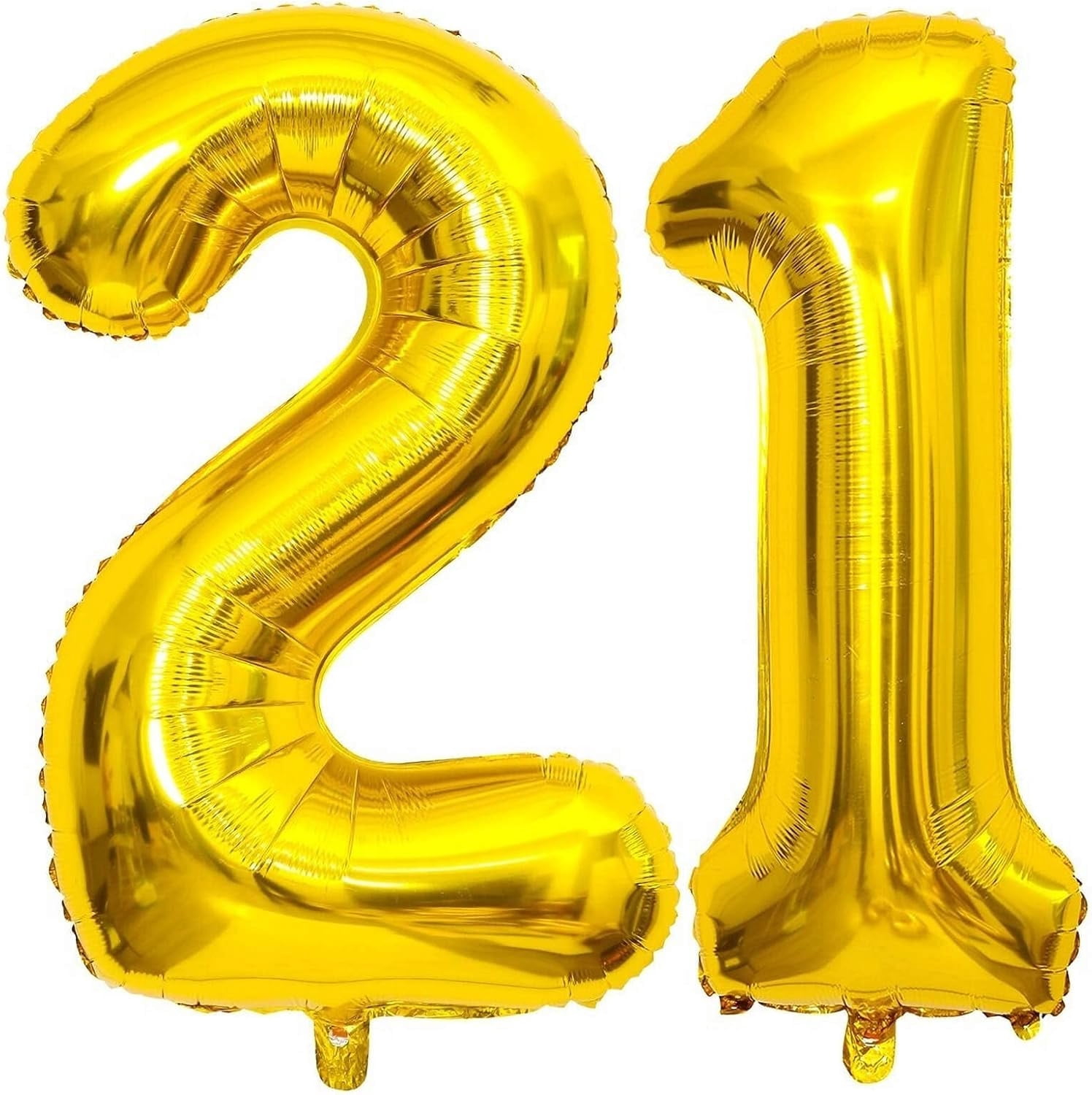 21 Number Balloons 40 Inch Gold Big Giant Jumbo Number 12 Foil Mylar ...
