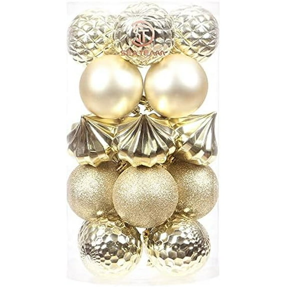 21-Pack Christmas Ball Ornaments with Strings, 80mm/3.15-Inch Large ...