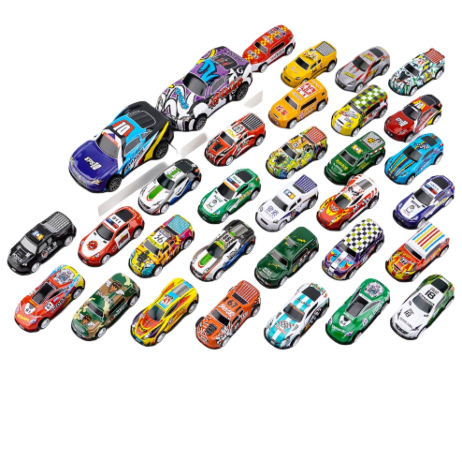 21 Pack Pull Back Cars for Kids,Mini Vehicles Toy Bulk Party Favor Race ...