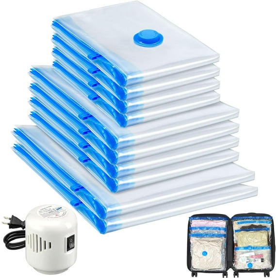 21 Pack Vacuum Storage Bags,Vacuum Seal Bag with Hand Pump, 3 Jumbo+4 ...